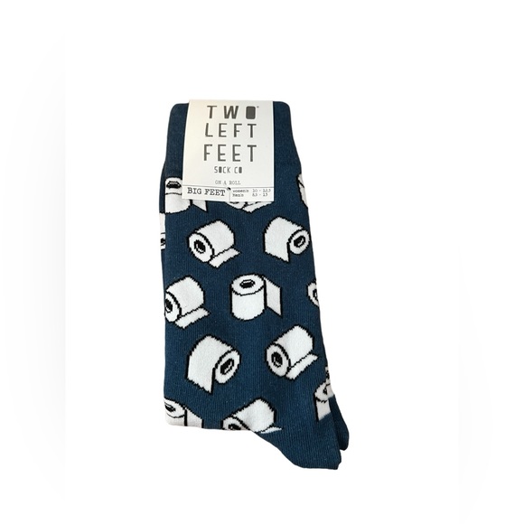 Two Left Feet | Underwear & Socks | Nwt Two Left Feet Sock Co On A Roll Socks Navy Blue White ...